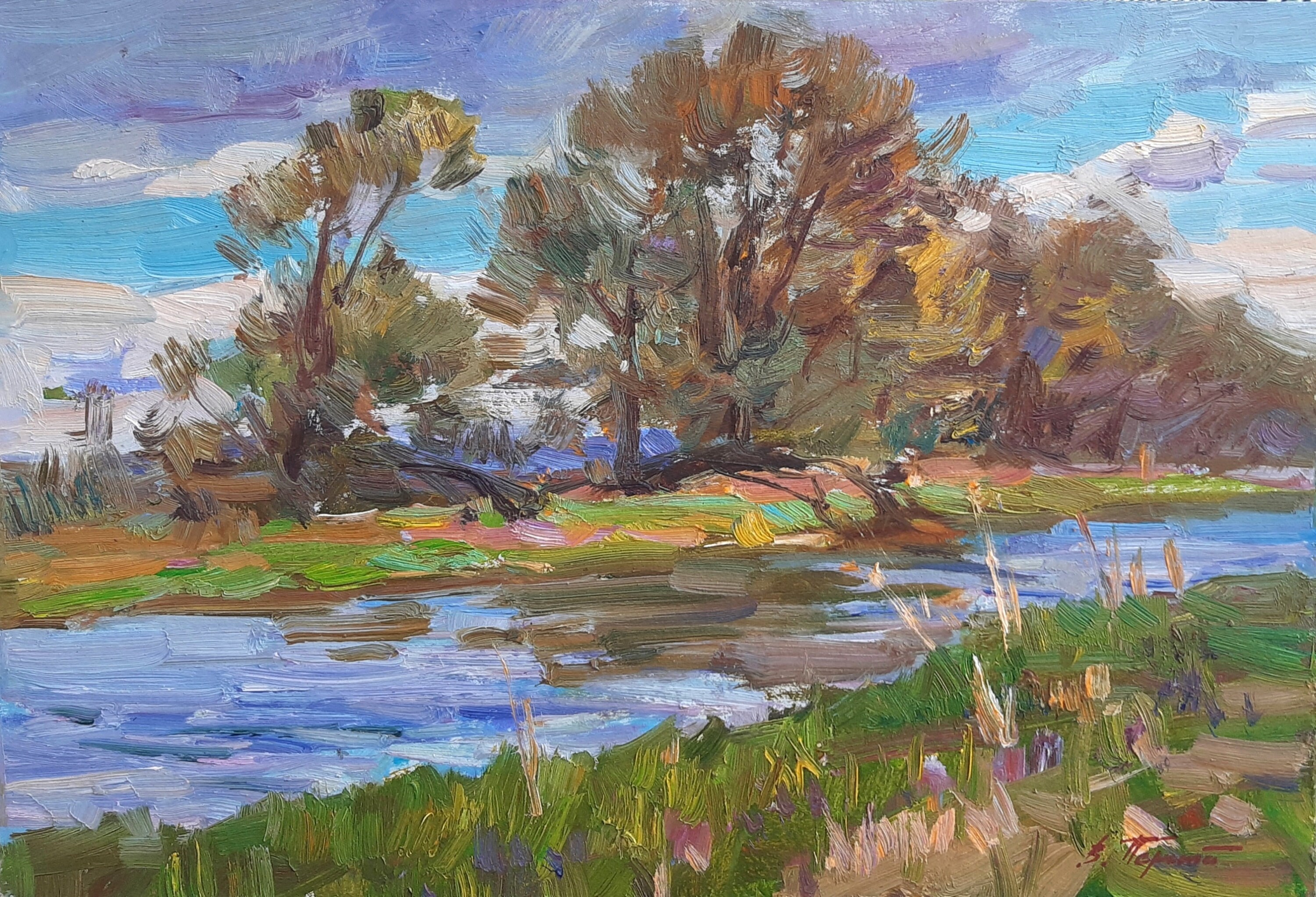 River Bank Painting
