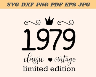 Vintage 1979 Svg - Etsy