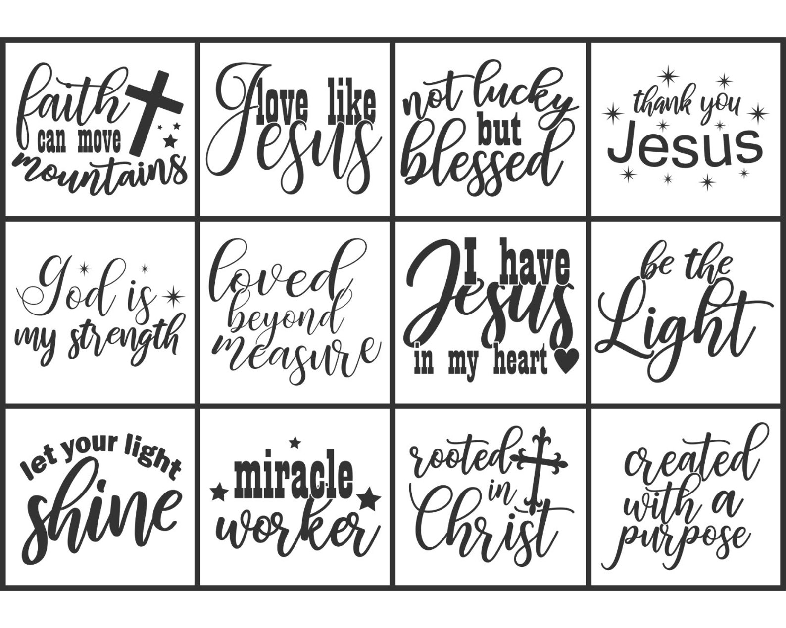 Religious Svg Bundle Christian Svg Bundle Jesus Svg Quotes | Etsy