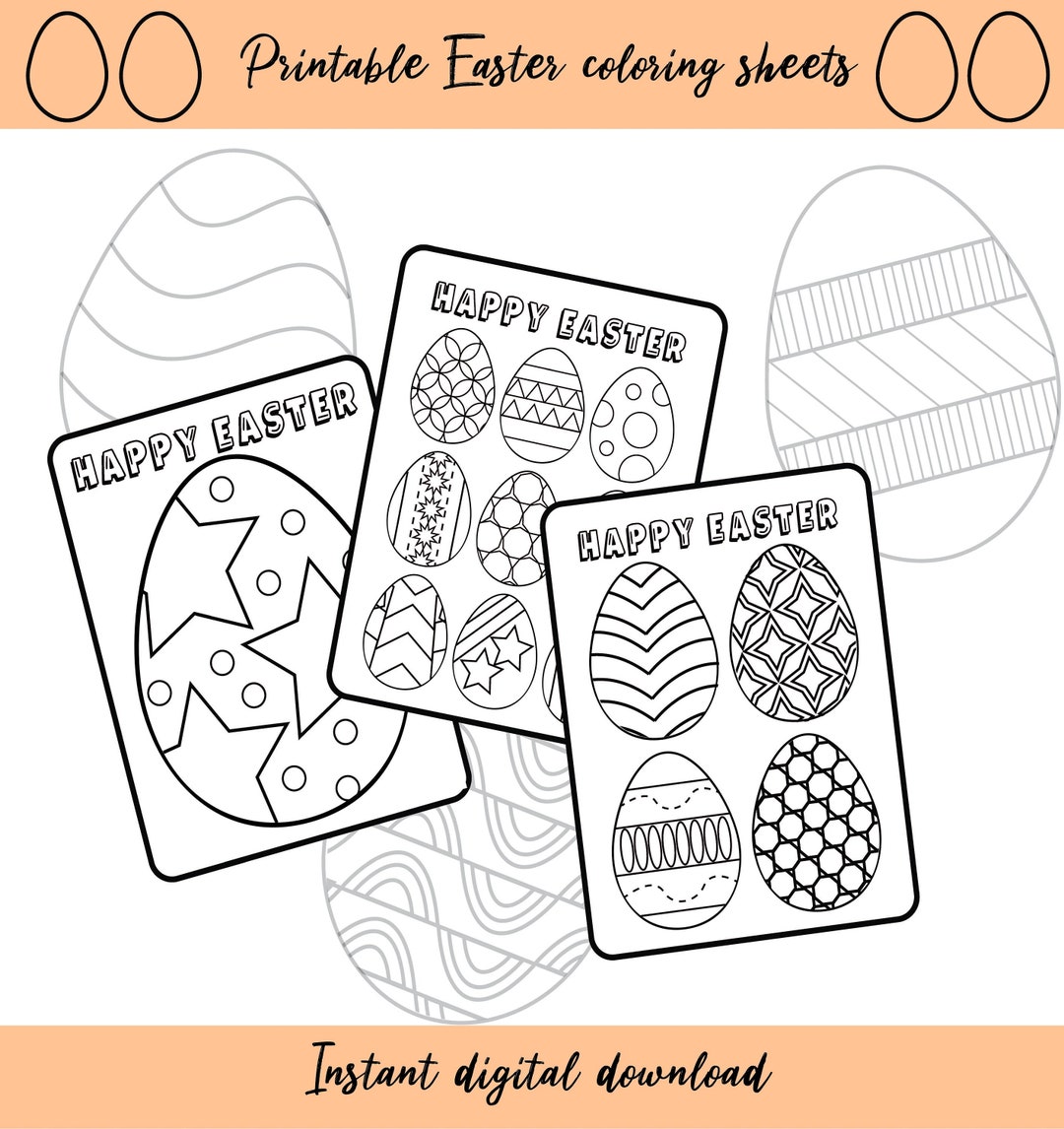 Printable Easter Egg Coloring Pages Easter Coloring Page, Easter ...