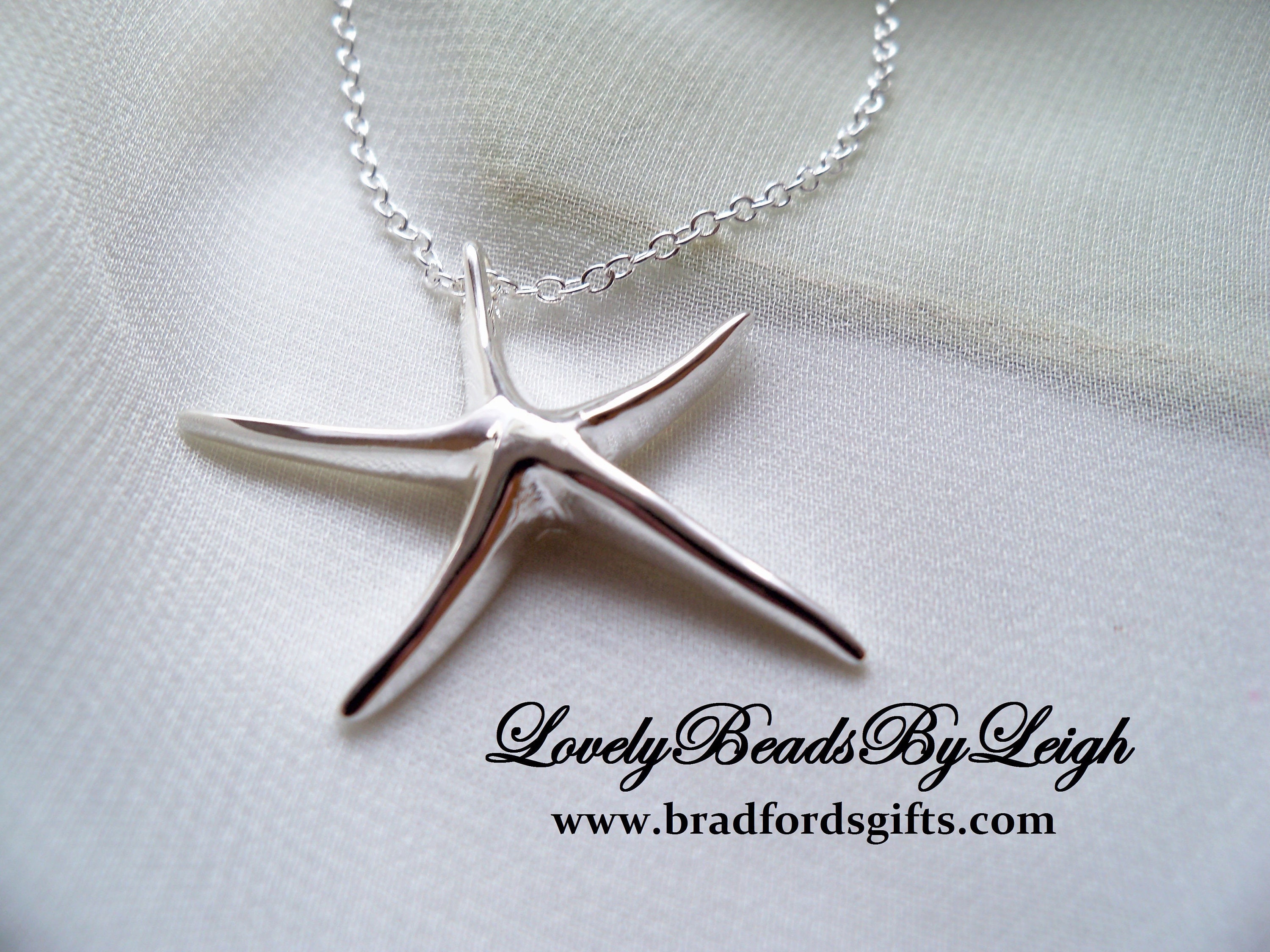 Silver Starfish Pendant Necklace 925 Sterling Silver - Etsy