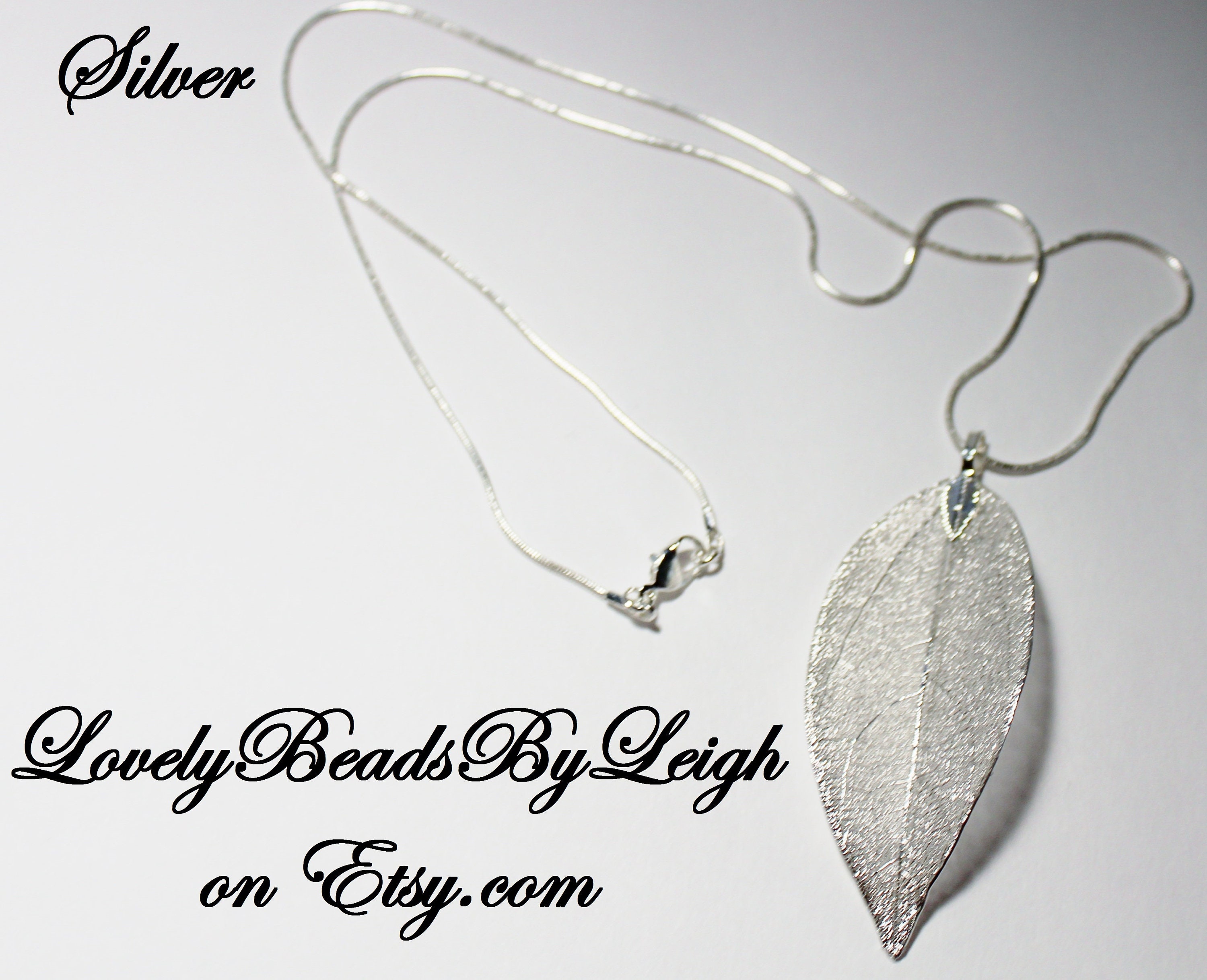 Leaf Shaped Jewelry, Copper, Gold or Silver Leaf Pendant Necklace ...
