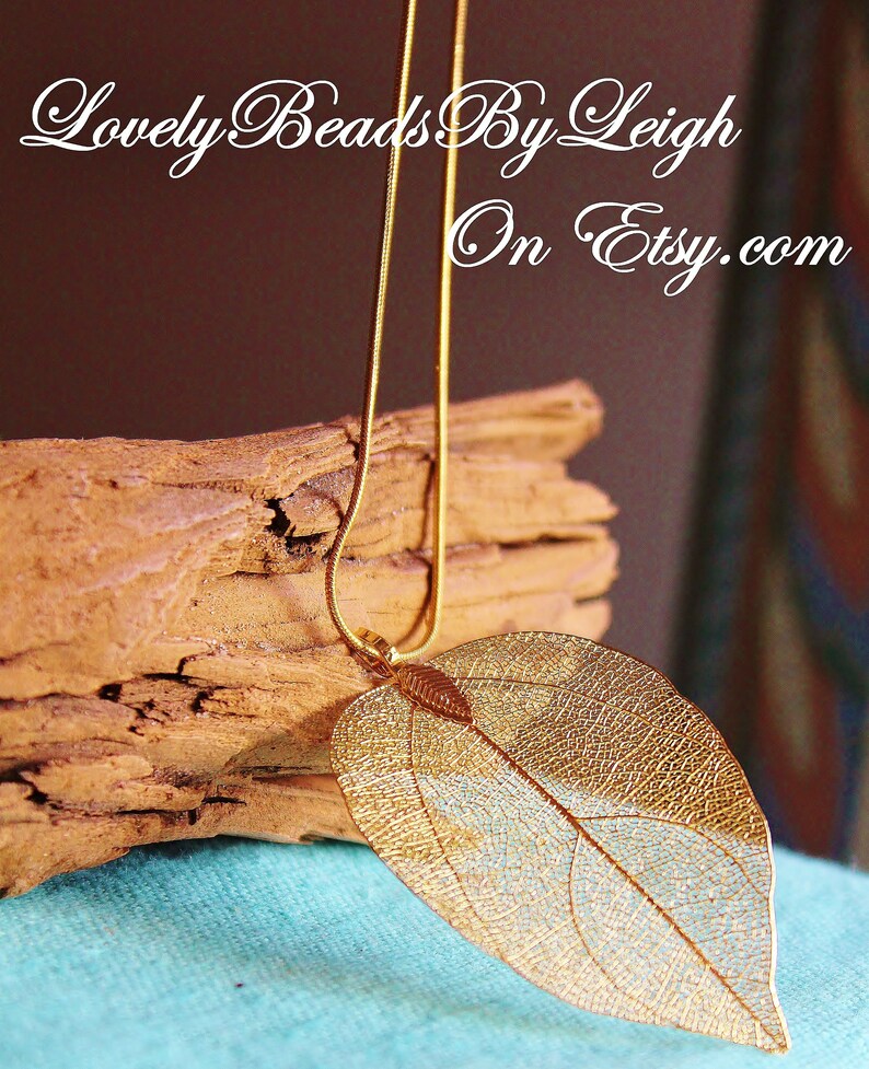 Leaf Shaped Jewelry, Copper, Gold or Silver Leaf Pendant Necklace ...