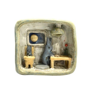 Ceramic Diorama of Rabbit Familyready to Ship - Etsy