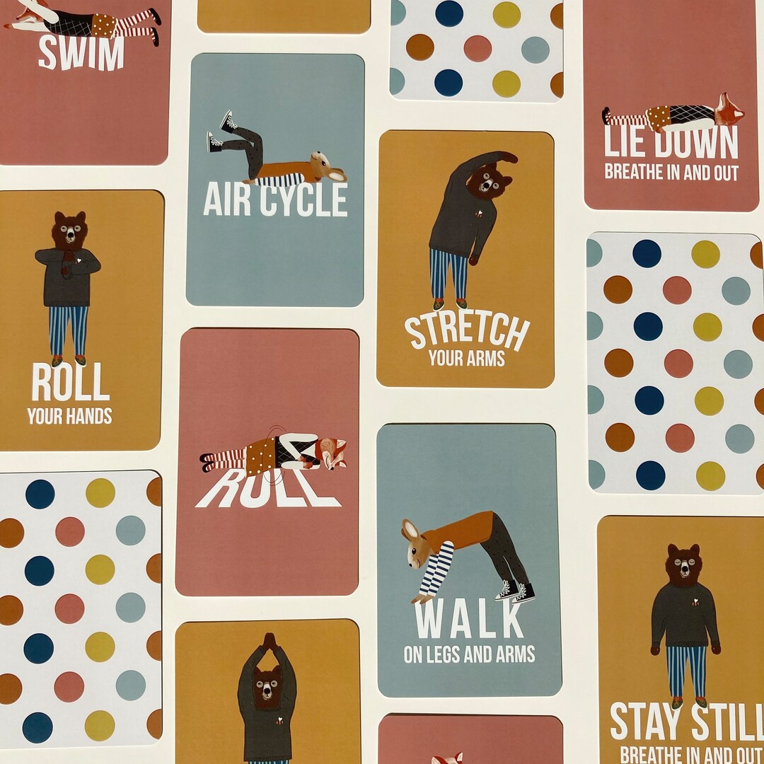 Action Cards for Kids, Exercise Game for Toddlers, Board Game ...