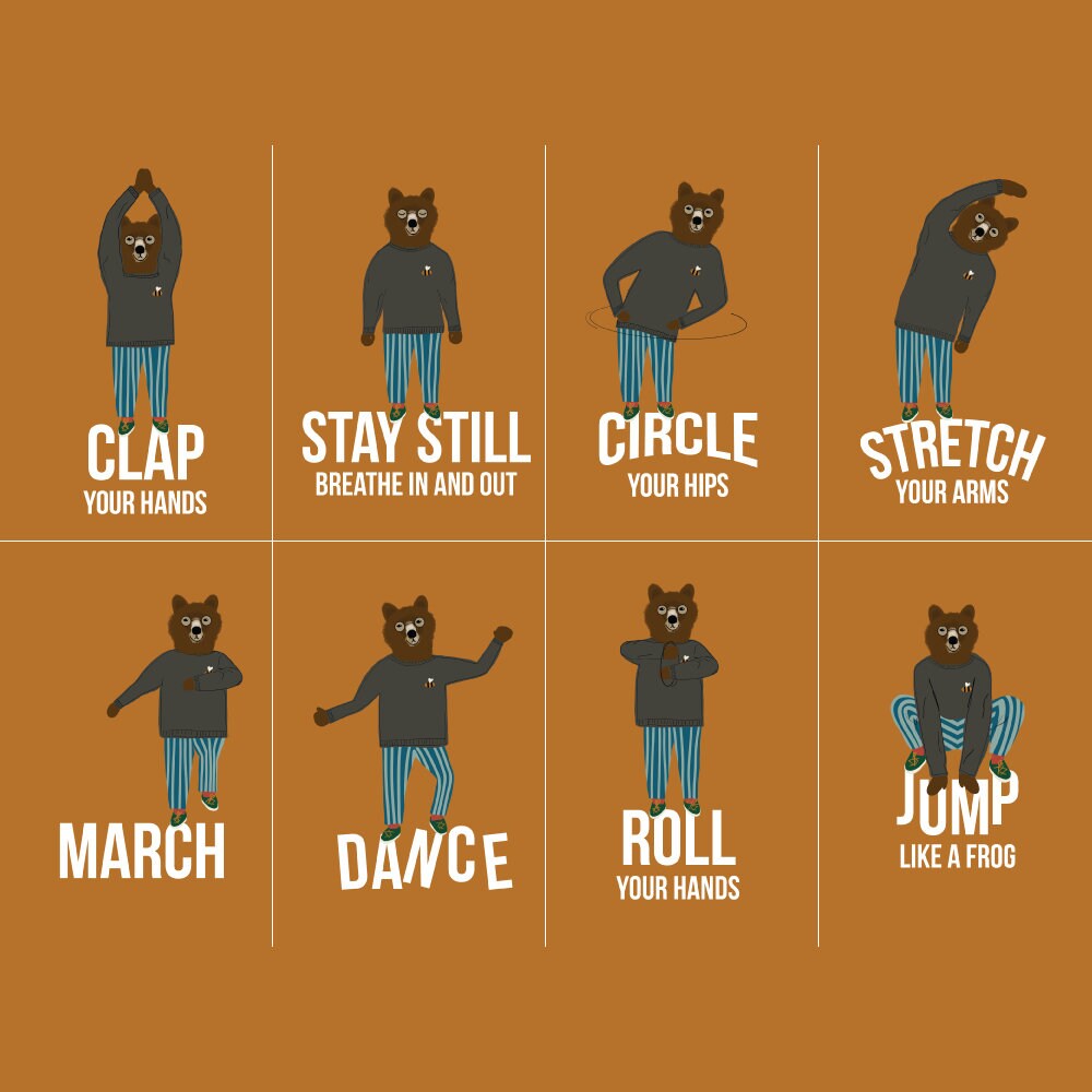 Action Cards for Kids Exercise Game for Toddlers Board Game - Etsy