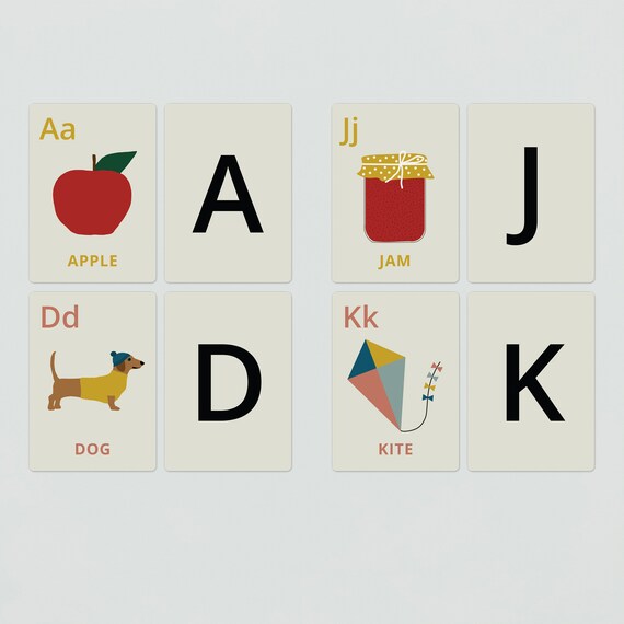 Printable Alphabet Cards for Kids English Alphabet Cards With - Etsy
