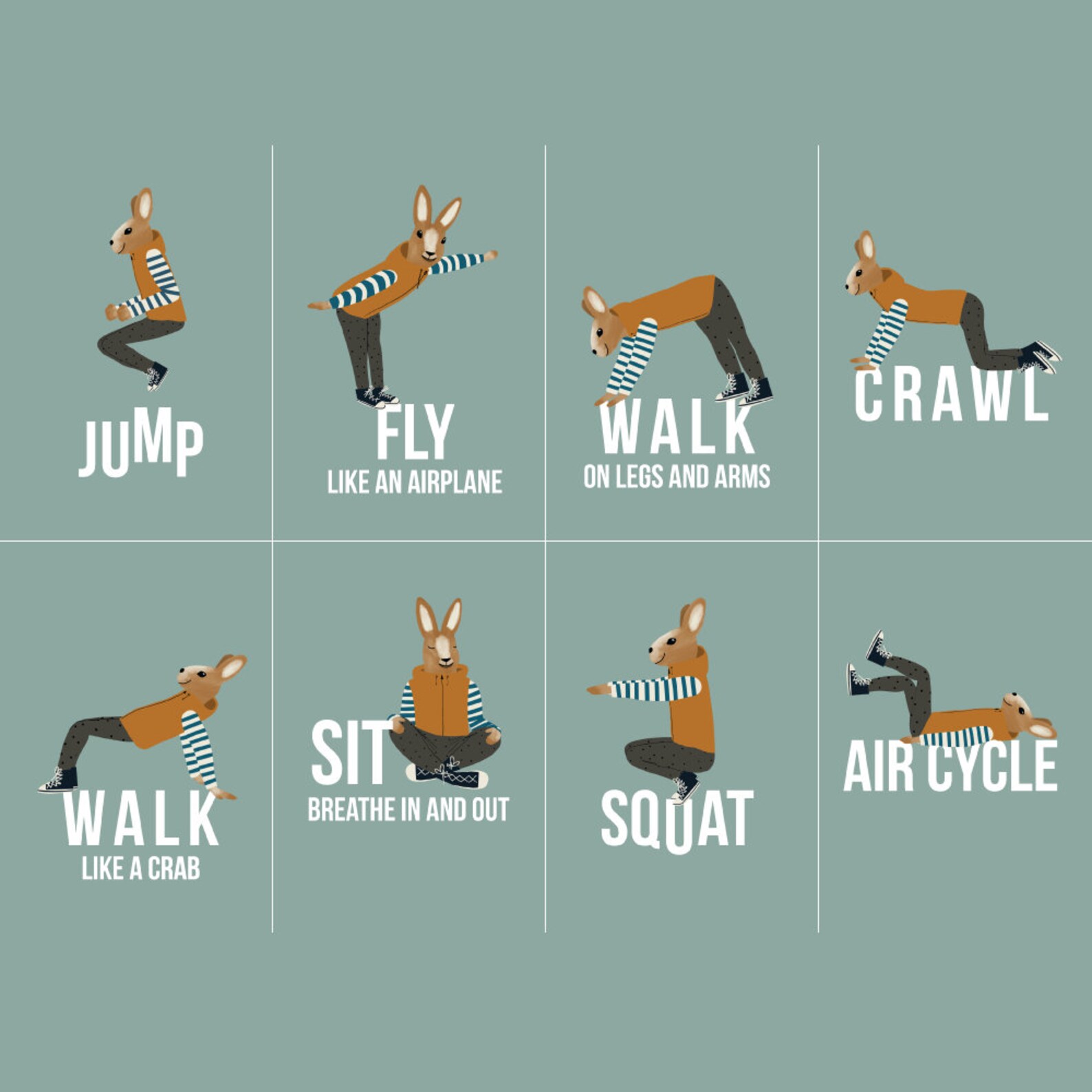 Action Cards for Kids Exercise Game for Toddlers Board Game - Etsy