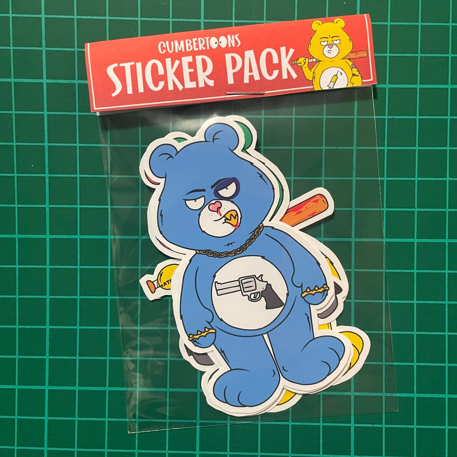 No-care Bears Cartoon Sticker Pack 5 X VINYL Stickers Care - Etsy UK