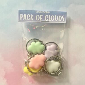 Cute Cloud Keyrings 6 Colours Resin Cloud Keychains - Etsy