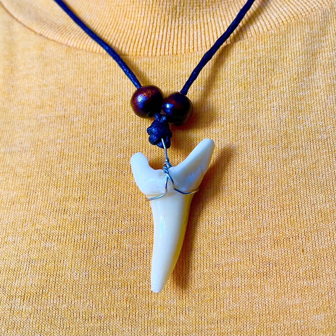 FAKE Shark Tooth Necklace and Vinyl Sticker - Etsy
