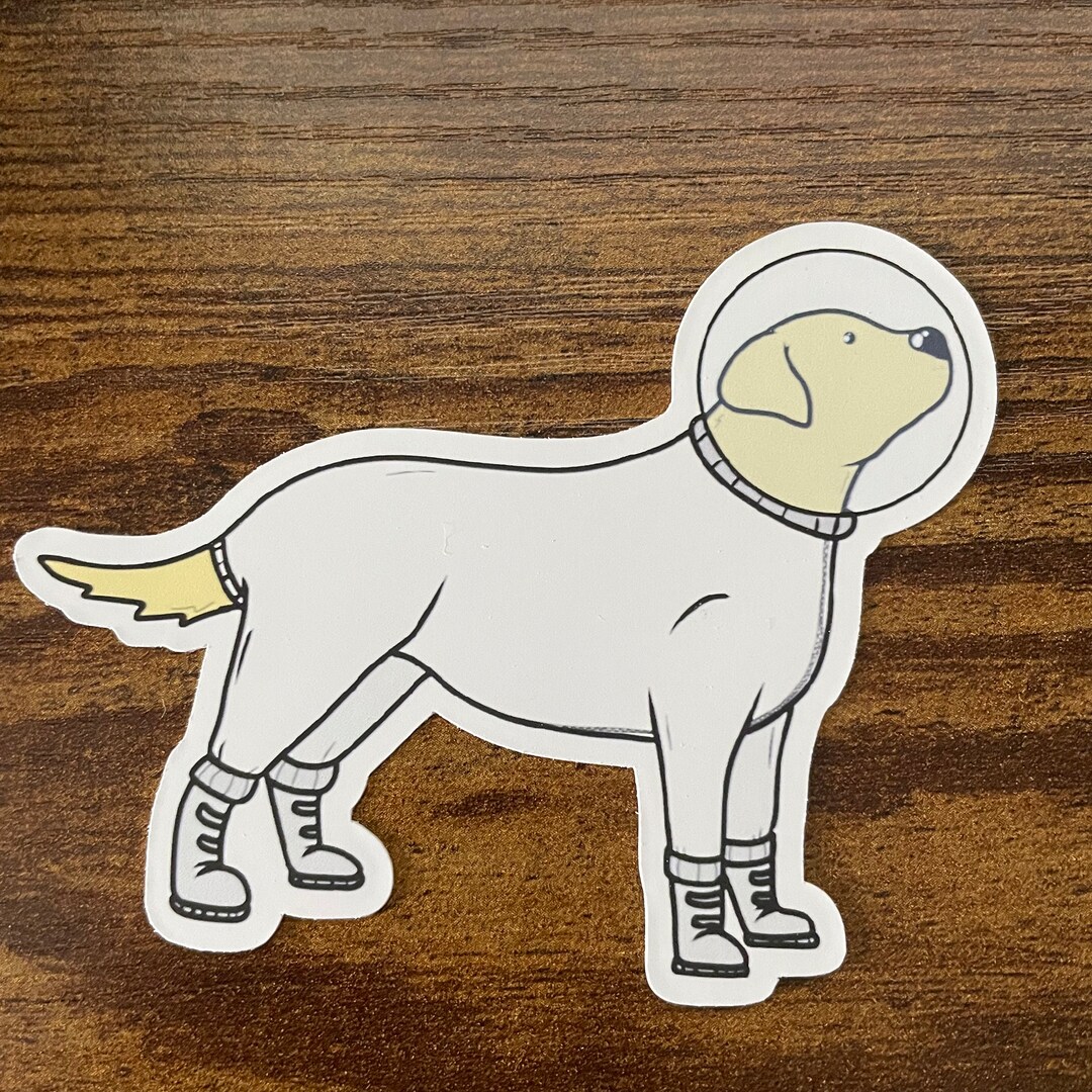 Space Dog VINYL Sticker - Funny Cute Sticker - Etsy