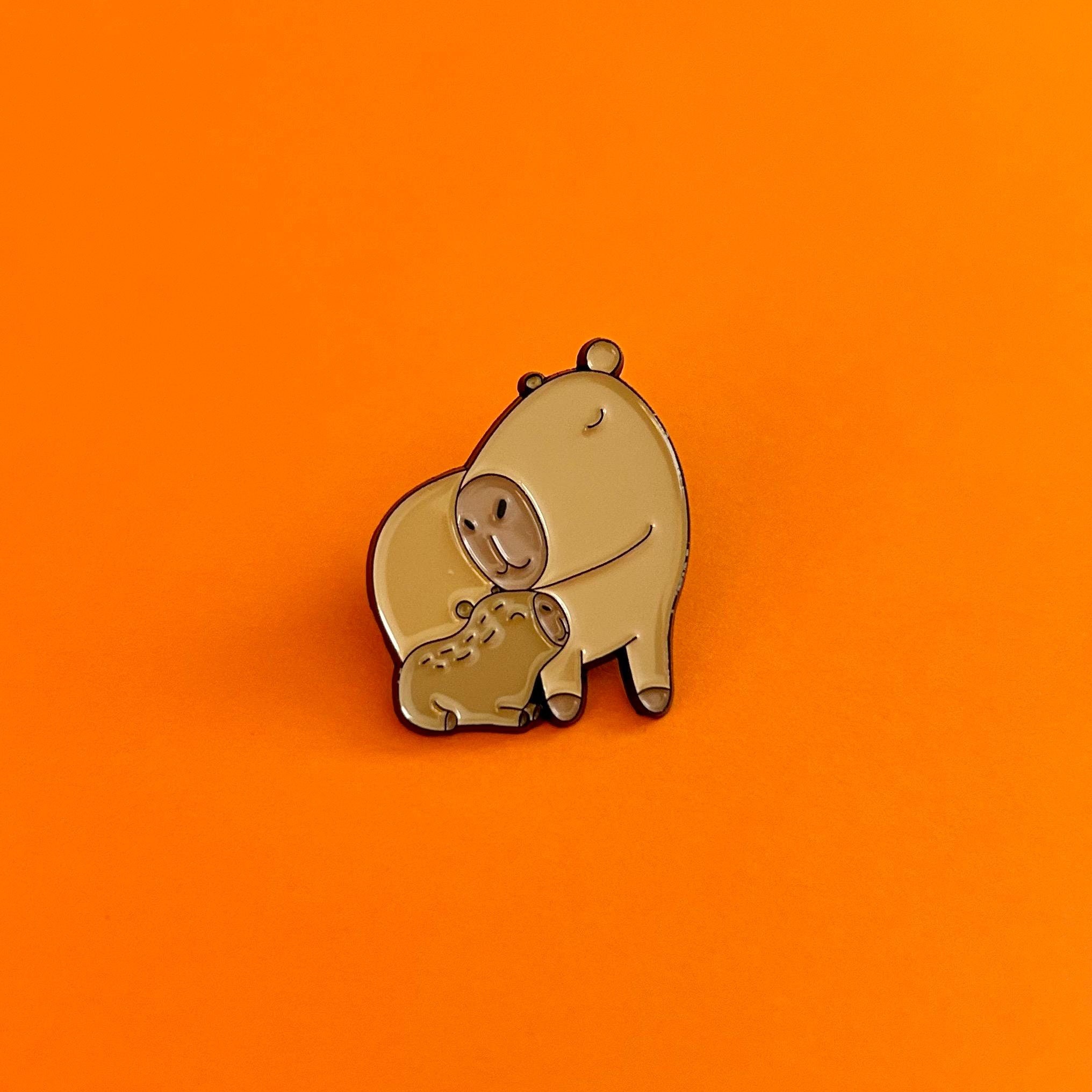 Cute Capybara Pin Badge - Capybara and Baby Enamel Pin! - Etsy