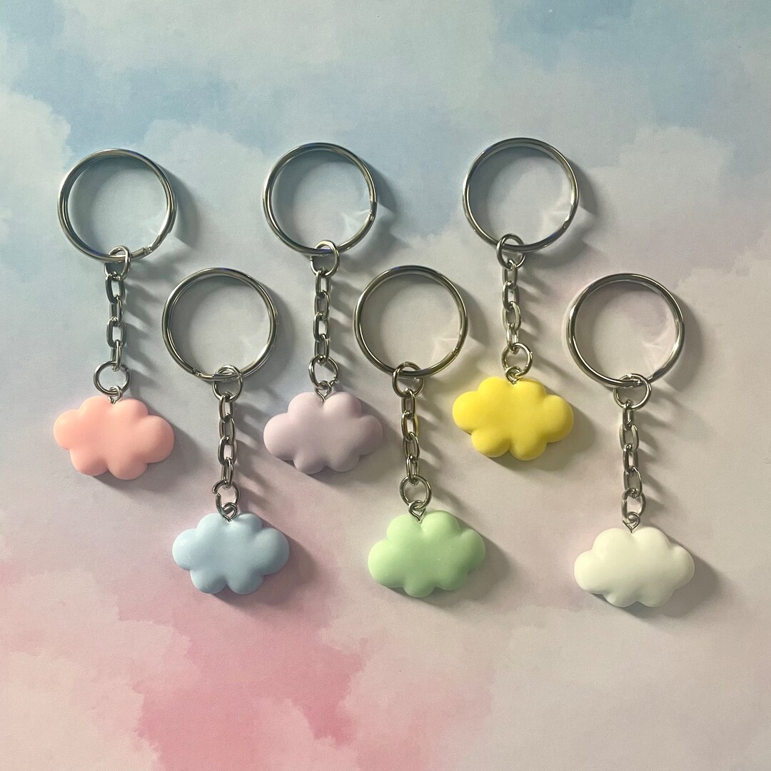 Cute Cloud Keyrings - 6 Colours - Resin Cloud Keychains - LAST REMAINING STOCK - Etsy