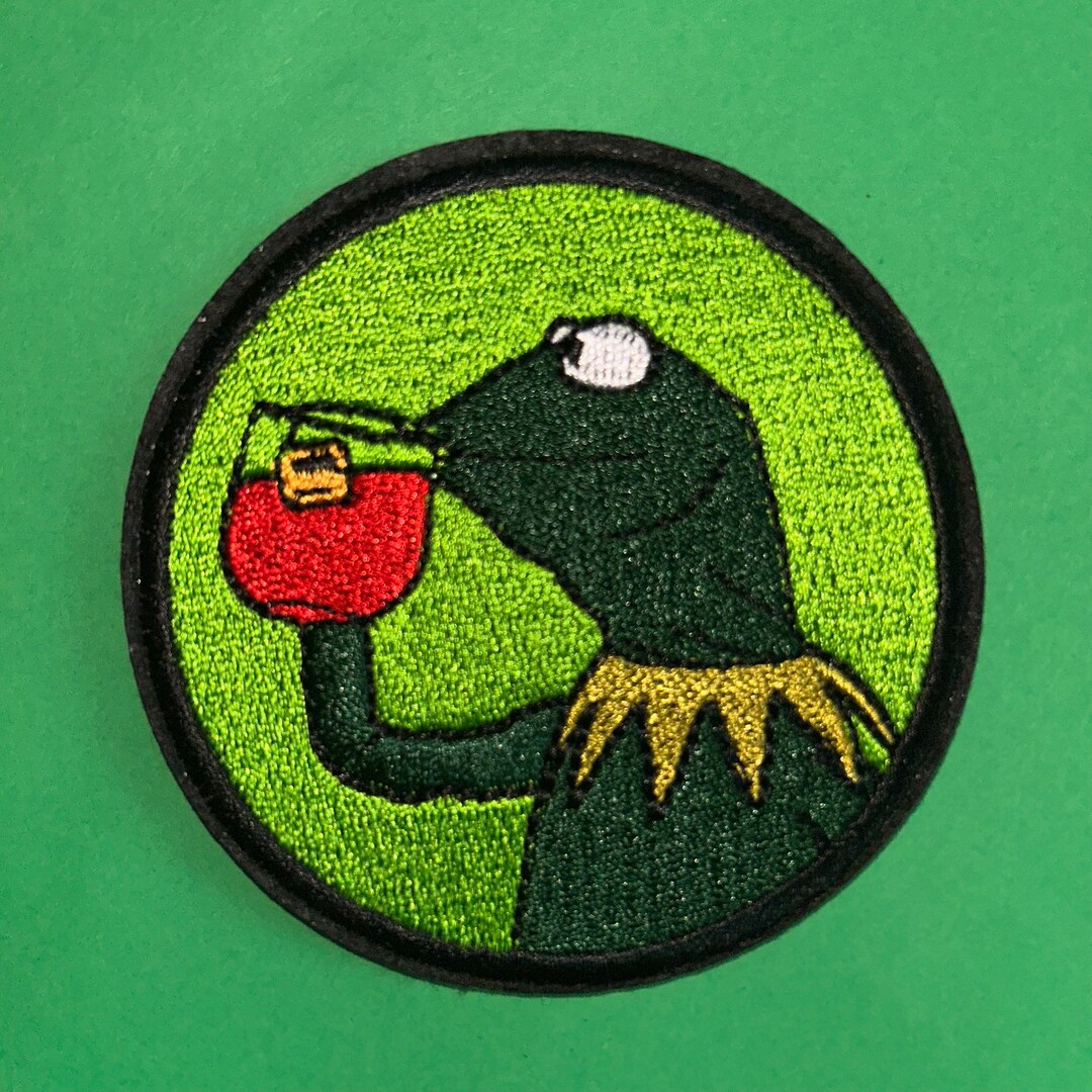 Kermit Tea Embroidered Patch Stickers - Etsy