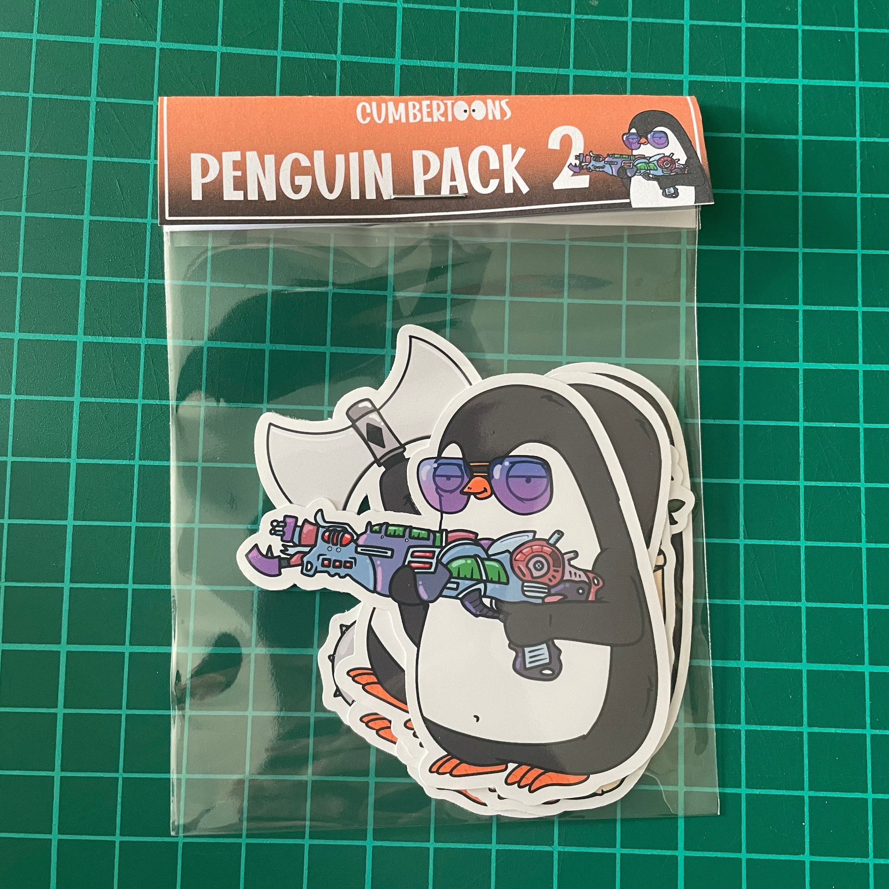 Weaponised Penguin Sticker Packs 5 Vinyl Stickers - Etsy