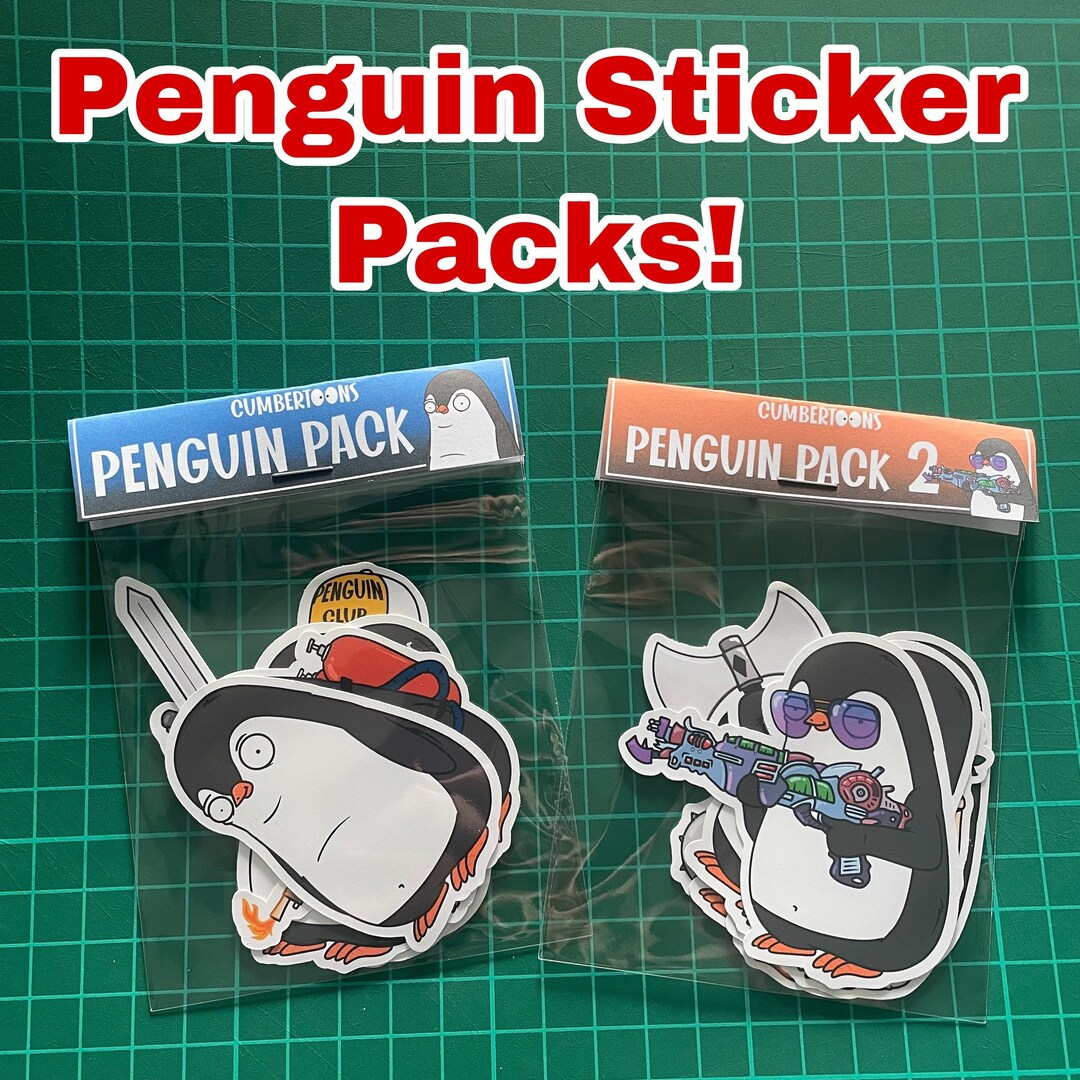 Weaponised Penguin Sticker Packs - 5 Vinyl Stickers - Etsy