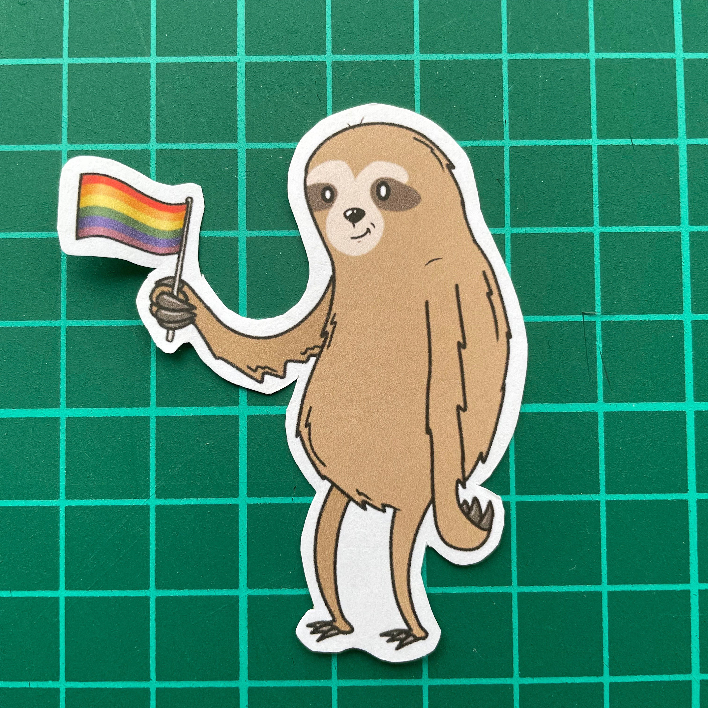 Pride Sloth Large VINYL Sticker Funny Cute Sticker | Etsy