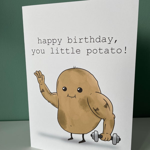 Potato Birthday Card - Etsy