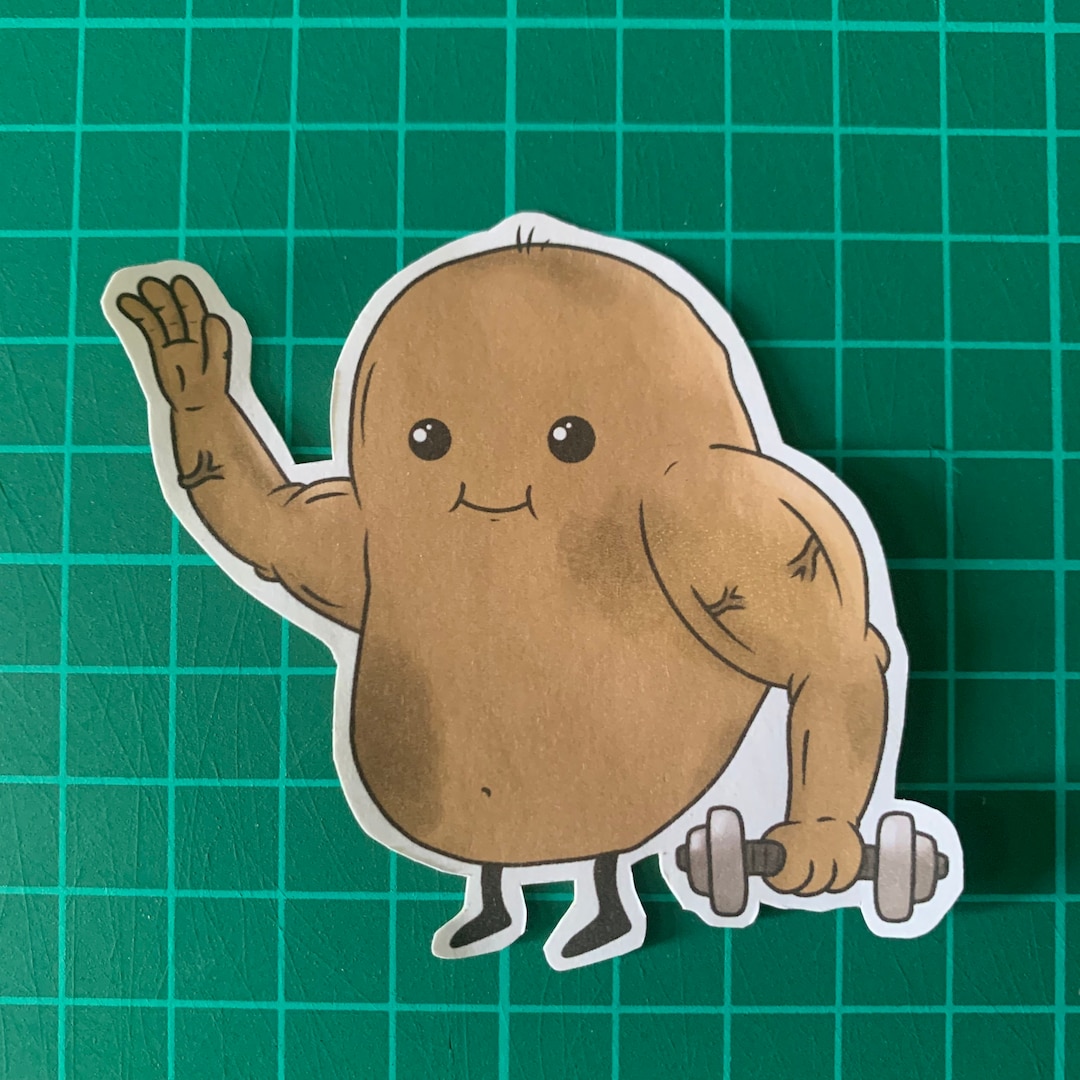 Gym Potato VINYL Sticker - Funny Cute Sticker - Etsy