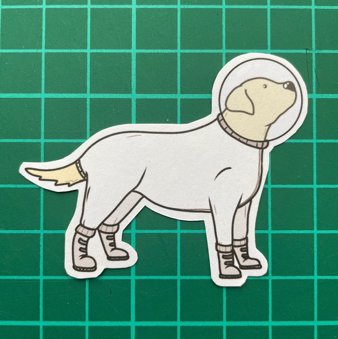 Space Dog VINYL Sticker Funny Cute Sticker - Etsy