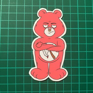 No-care Bears Cartoon Sticker Pack 5 X VINYL Stickers Care Bears Funny ...
