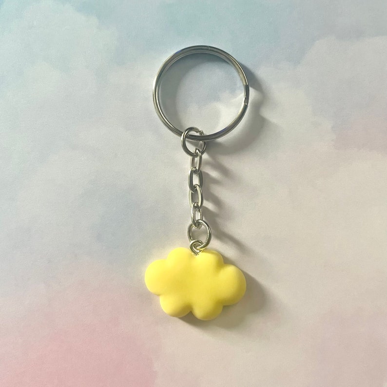Cute Cloud Keyrings 6 Colours Resin Cloud Keychains - Etsy