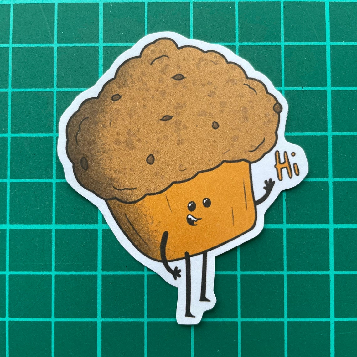 Cute Muffin VINYL sticker funny cute sticker | Etsy