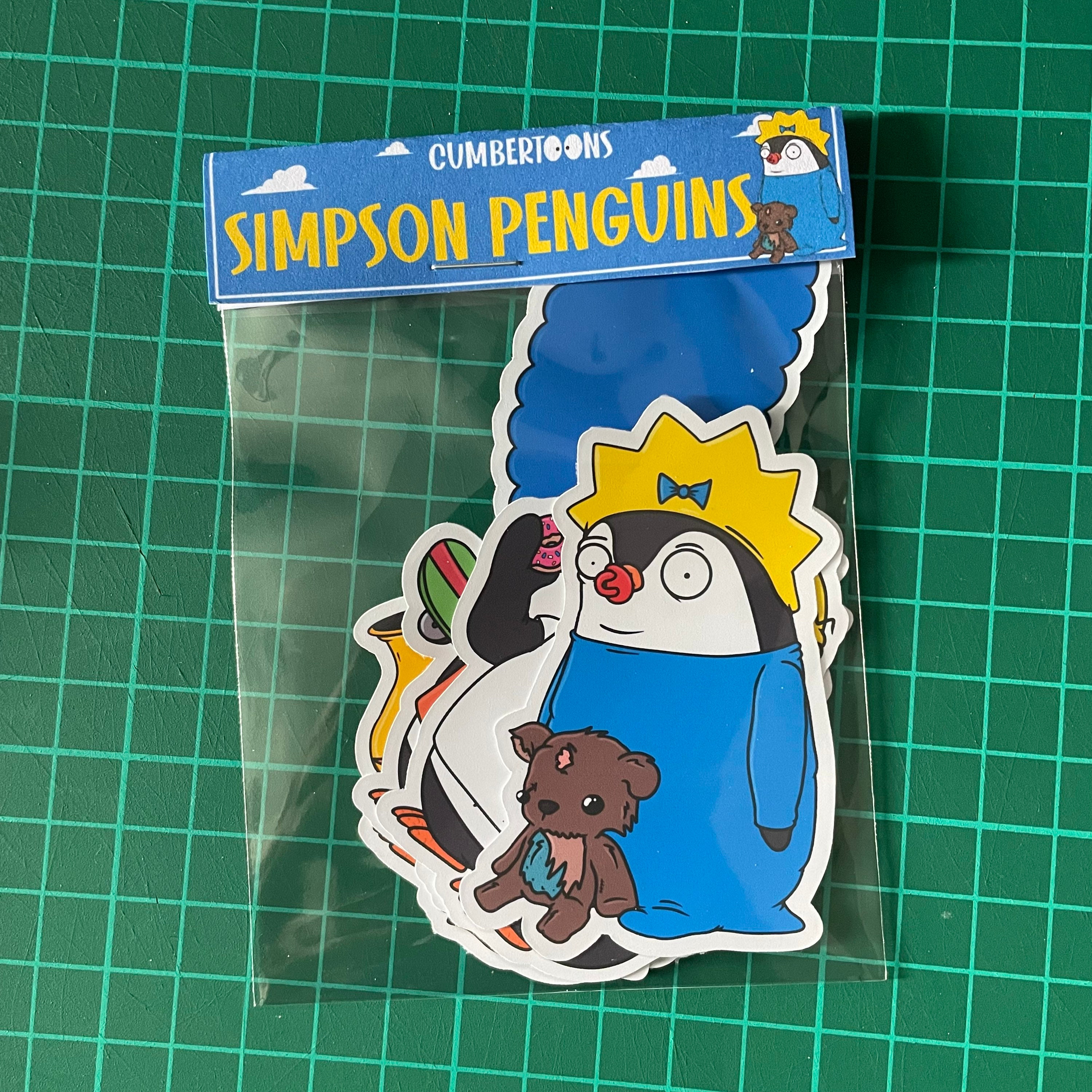 Simpsons Penguins 5 X Funny Vinyl Stickers - Etsy