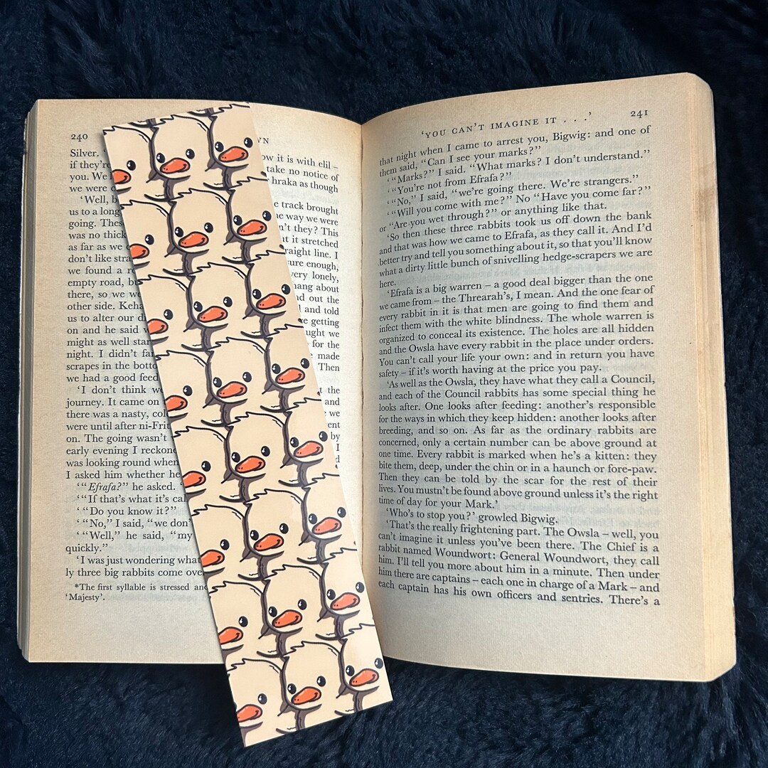 Cute Duck Bookmark Laminated 2 X 8 Inch - Etsy UK