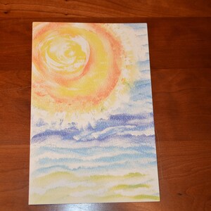 Sun on the Water Card (blank) - Etsy