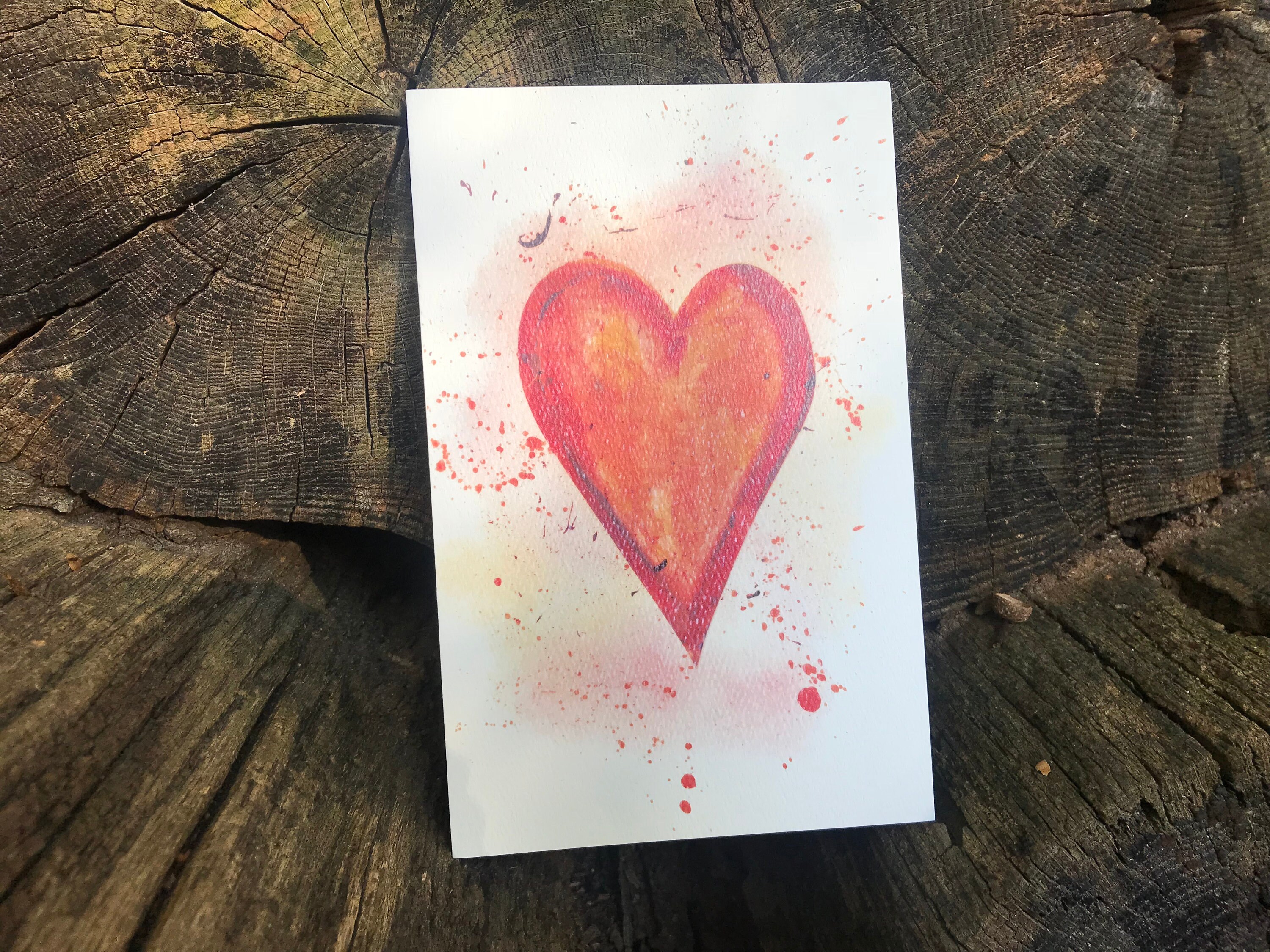 Heart Card - Etsy