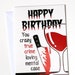 True Crime Birthday Card Wine and True Crime - Etsy