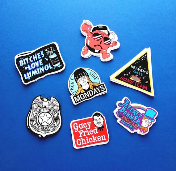 True Crime Bumper Sticker Pack Pack of 7 - Etsy