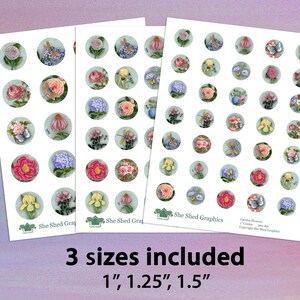 1 Inch Circle, Printable Digital Images for Glass or Resin Pendants ...