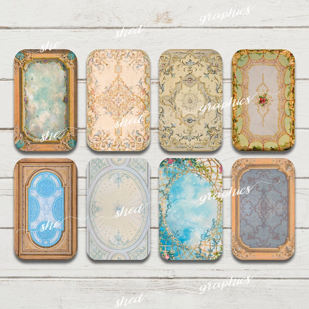 Altoid Tin Printable Insert, Gilded Age Ceiling, Printable Digital ...
