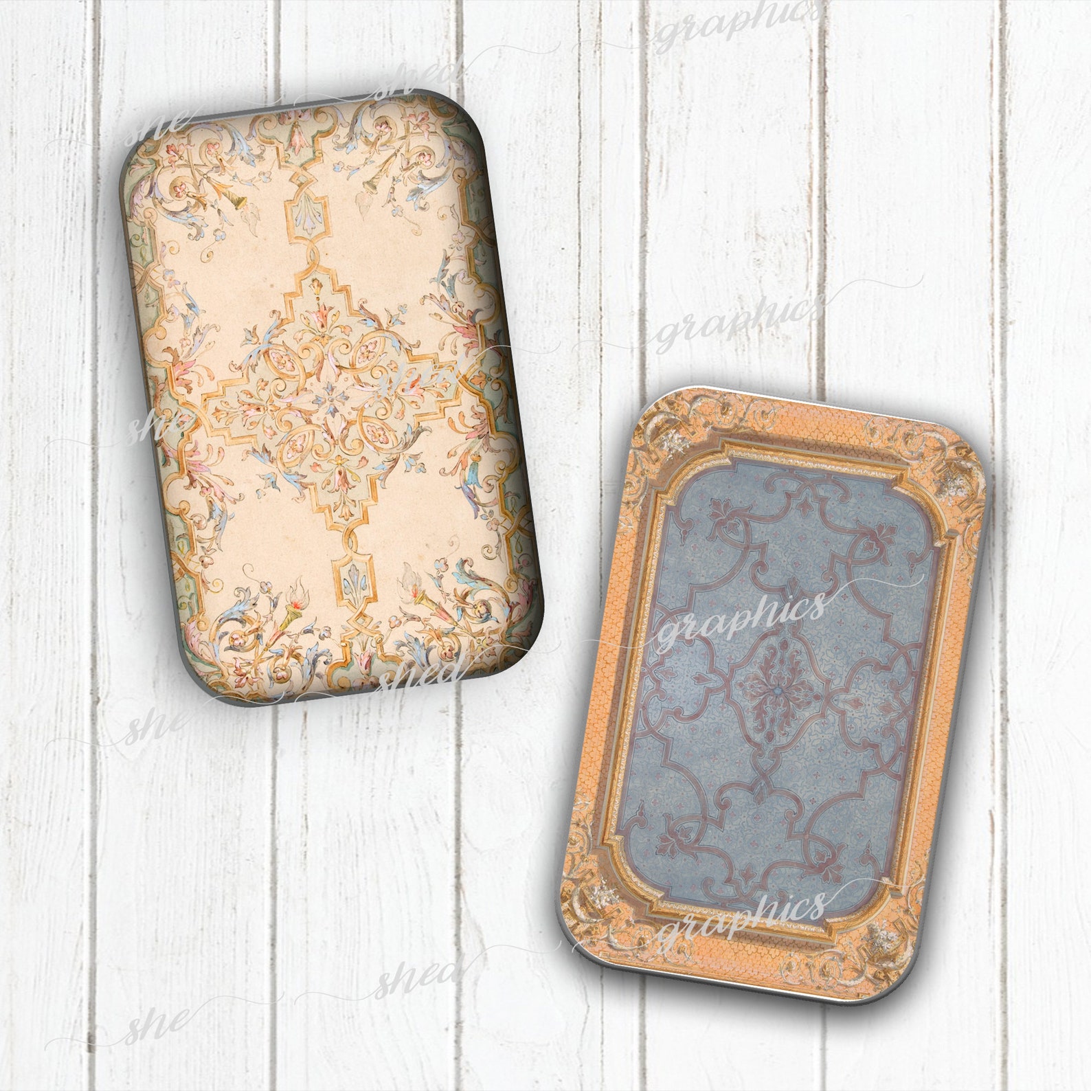 Altoid Tin Printable Insert, Gilded Age Ceiling, Printable Digital ...