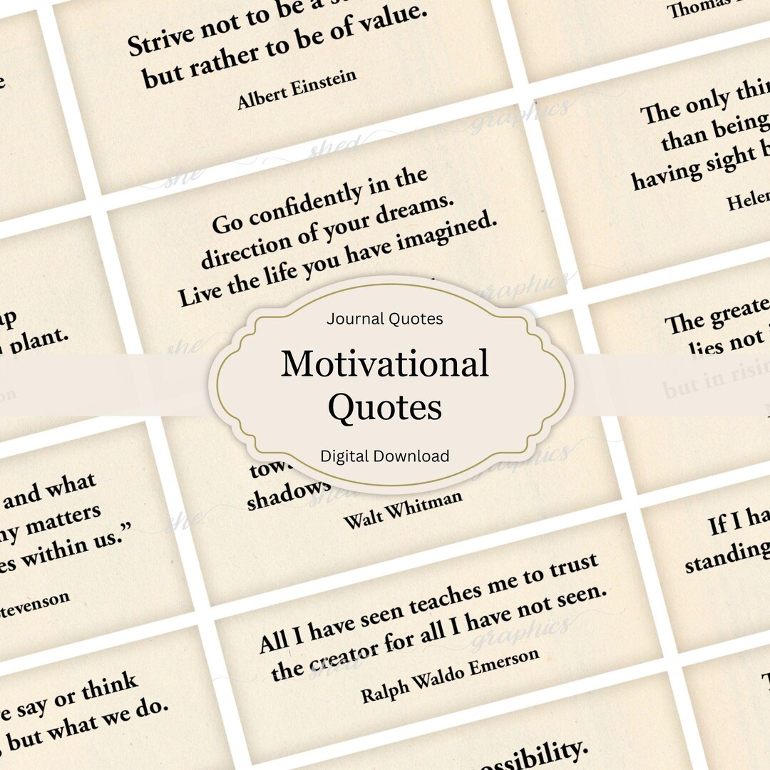 Motivational Quotes, Journal Words and Phrases, Printable Digital ...
