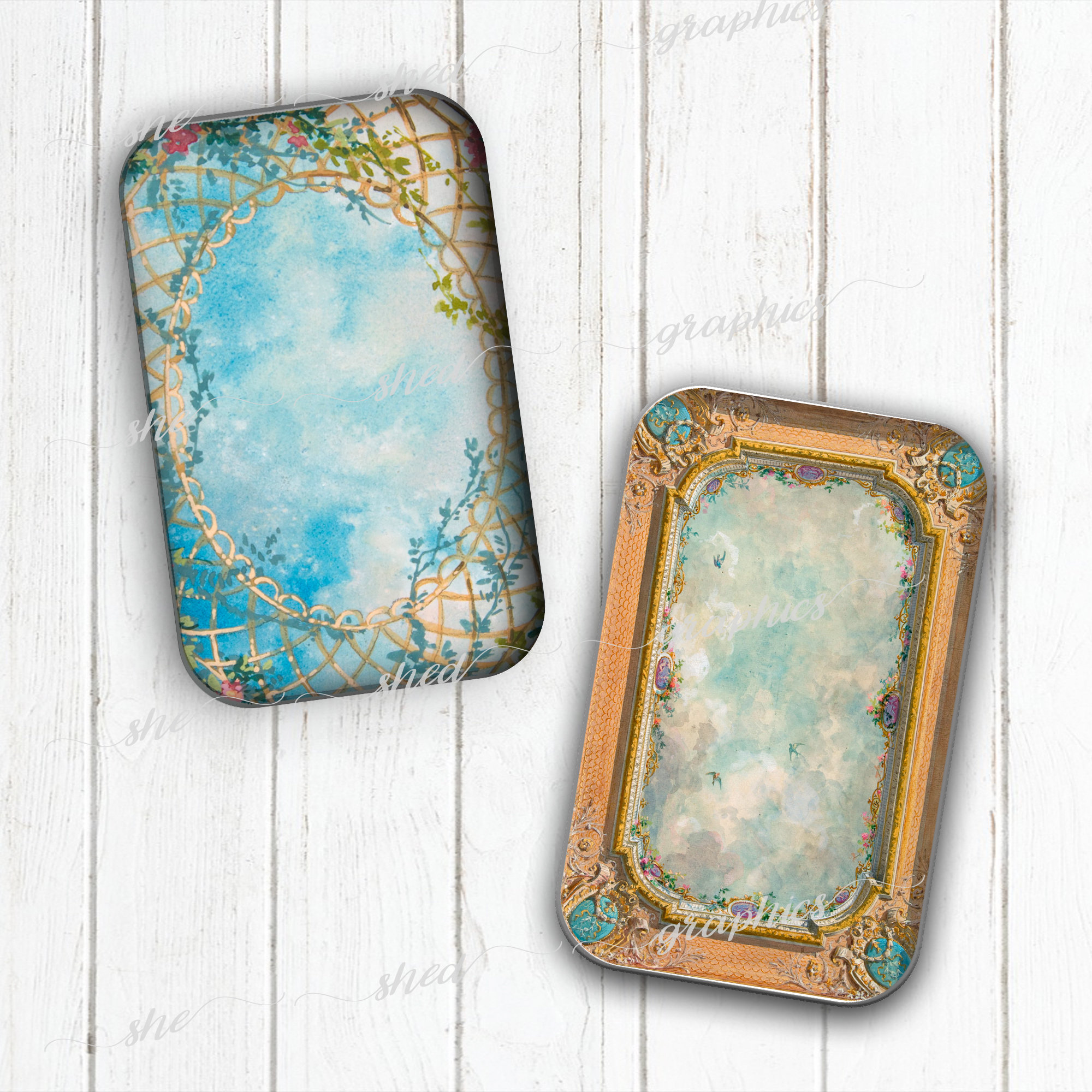 Altoid Tin Printable Insert Gilded Age Ceiling Printable - Etsy
