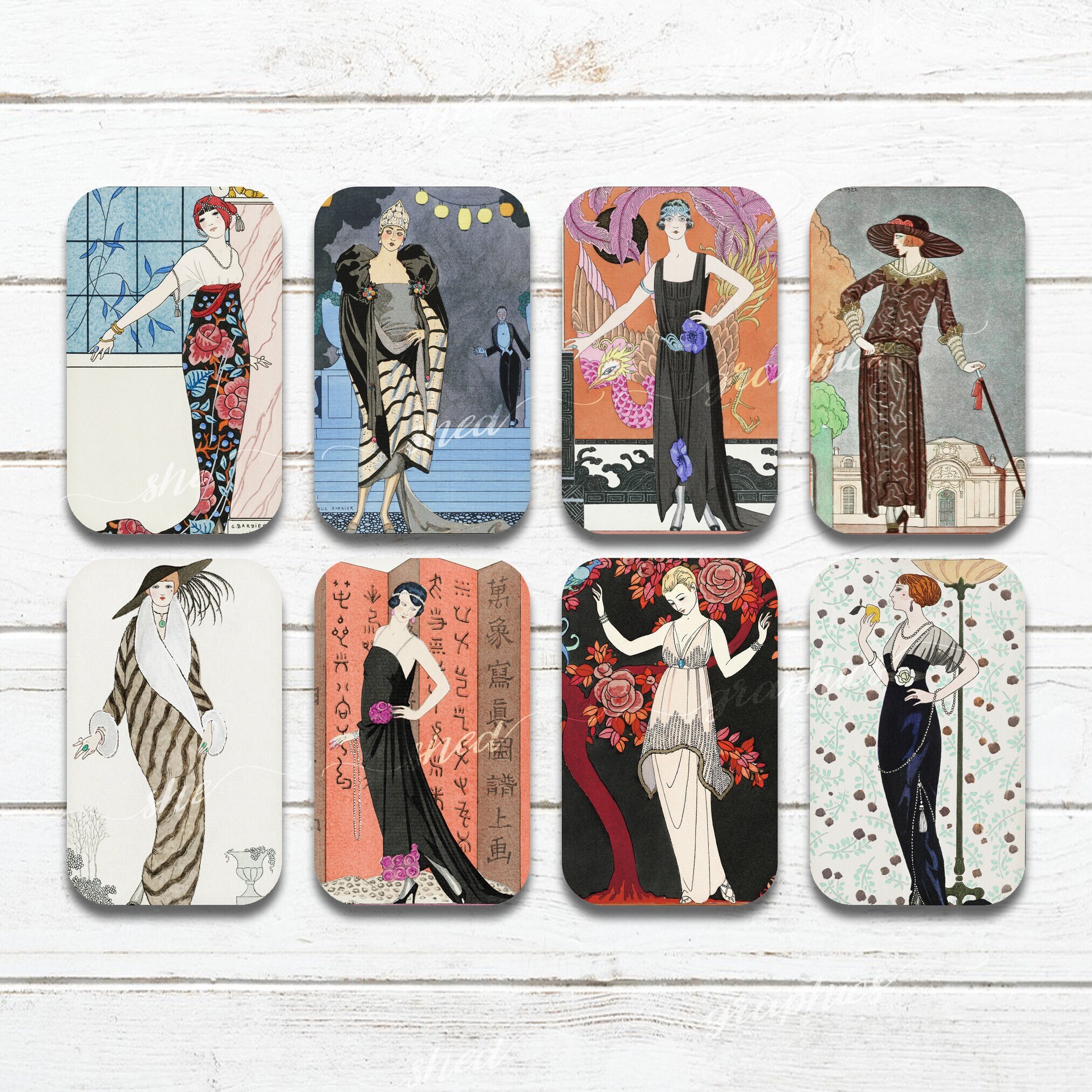 Roaring Twenties Fashion, 1920s Art Deco Fashion Illustrations for ...