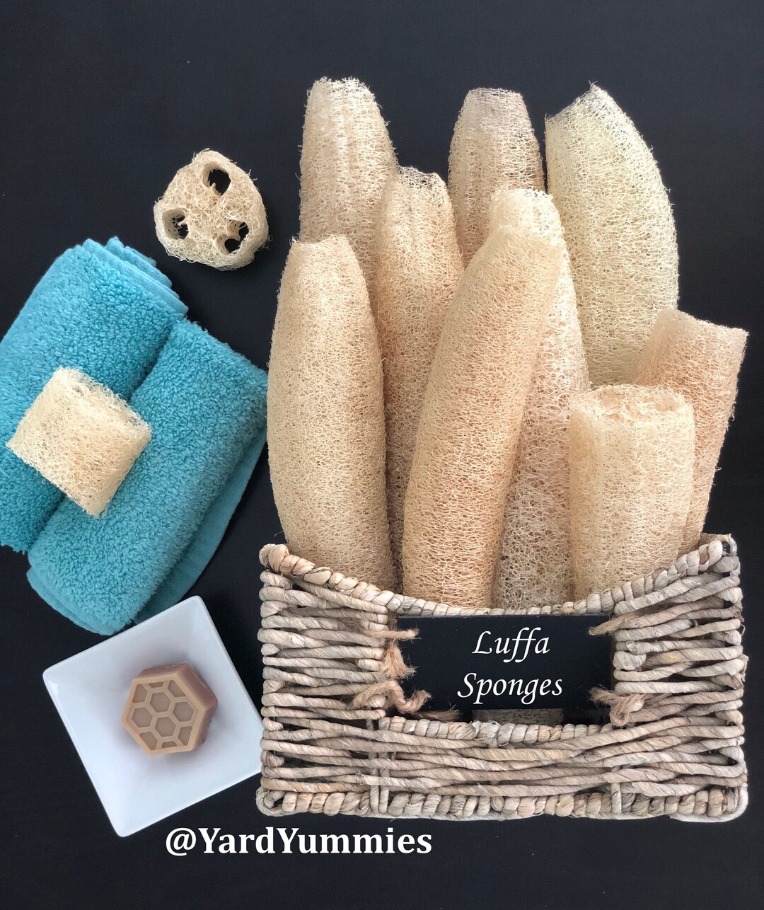 Luffa Sponge- Shower/ Bath/ Dish Scrubber Exfoliating Sponge- Dried ...