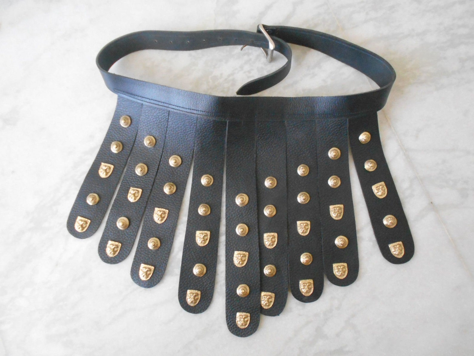 Waist Leather Belt Roman Legion Apron Belt Leather Trozan Armor Costume ...