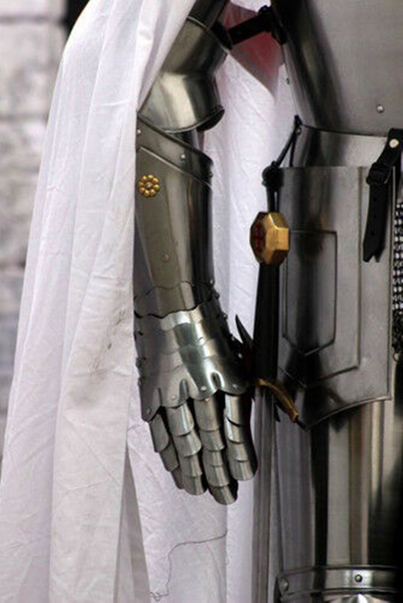 Knight Wearable Suit of Armor Crusader Gothic Full Body Armour Costume ...