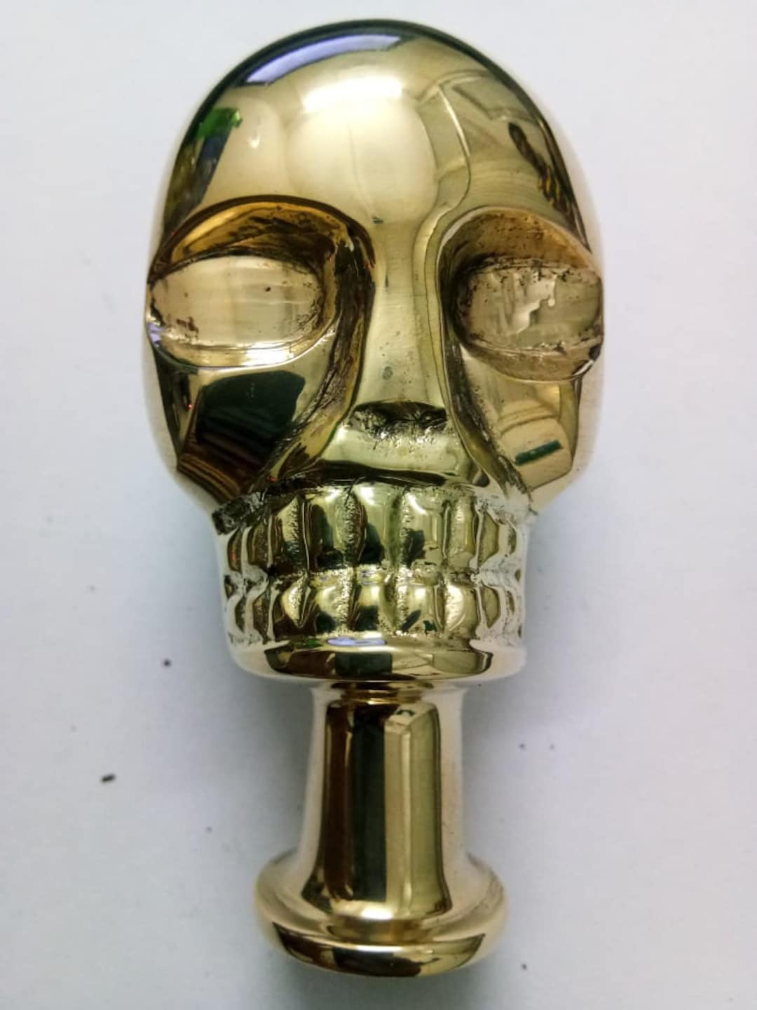 Solid Brass Skull Face Handle for Walking Stick Canes - Etsy