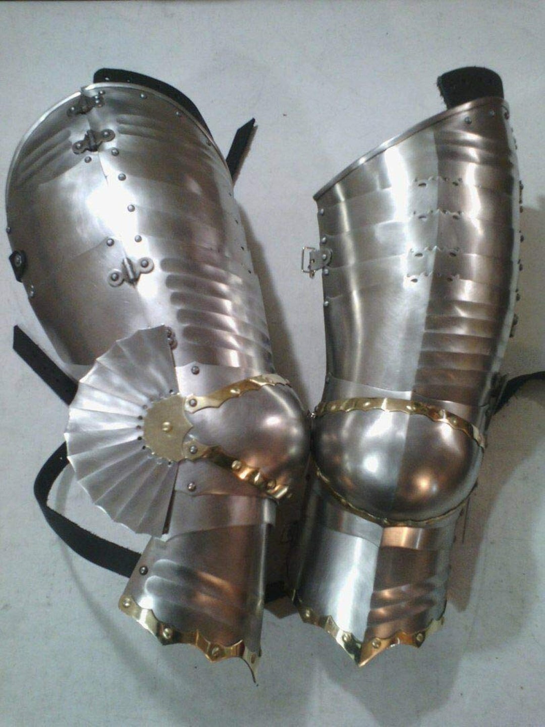 German Medeval Gothic Leg Armor 15th Century Reenactment Steel Leg ...