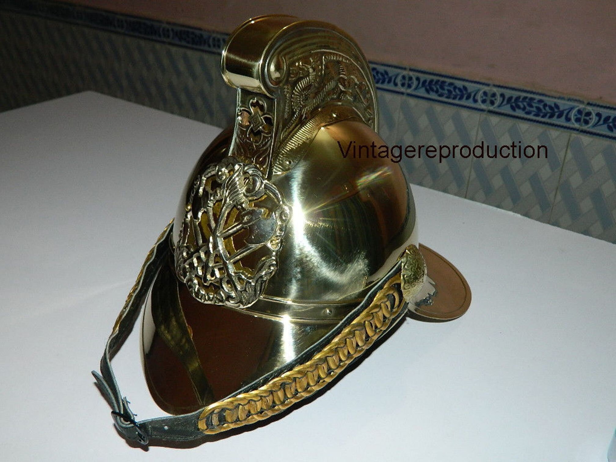 British Fireman Helmet British Fireman Helmet Handmade Quality Brass ...