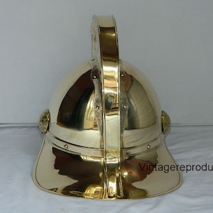 British Fireman Helmet British Fireman Helmet Handmade Quality Brass ...