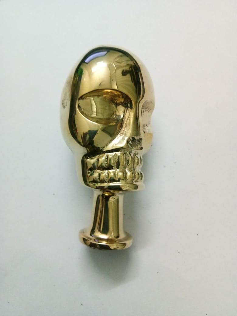 Solid Brass Skull Face Handle for Walking Stick Canes - Etsy