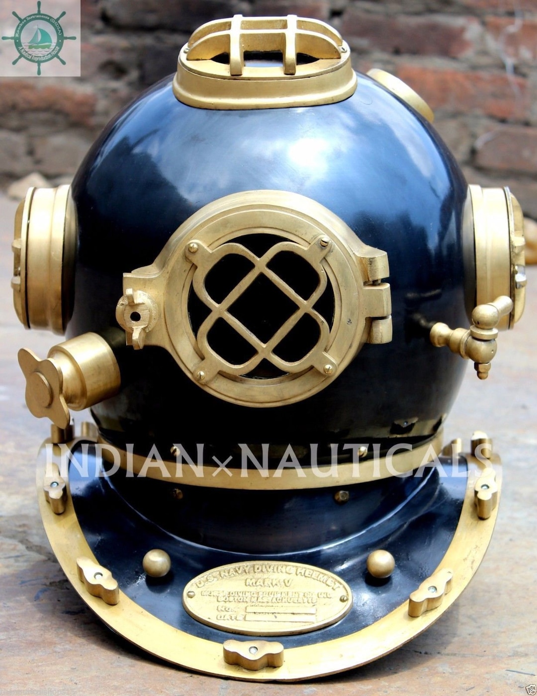 Dark Blueish Scuba Diving Helmet in Iron and Aluminium 18 Inches - Etsy