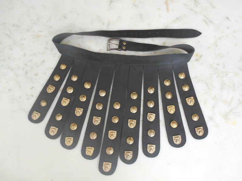 Waist Leather Belt Roman Legion Apron Belt Leather Trozan Armor Costume ...